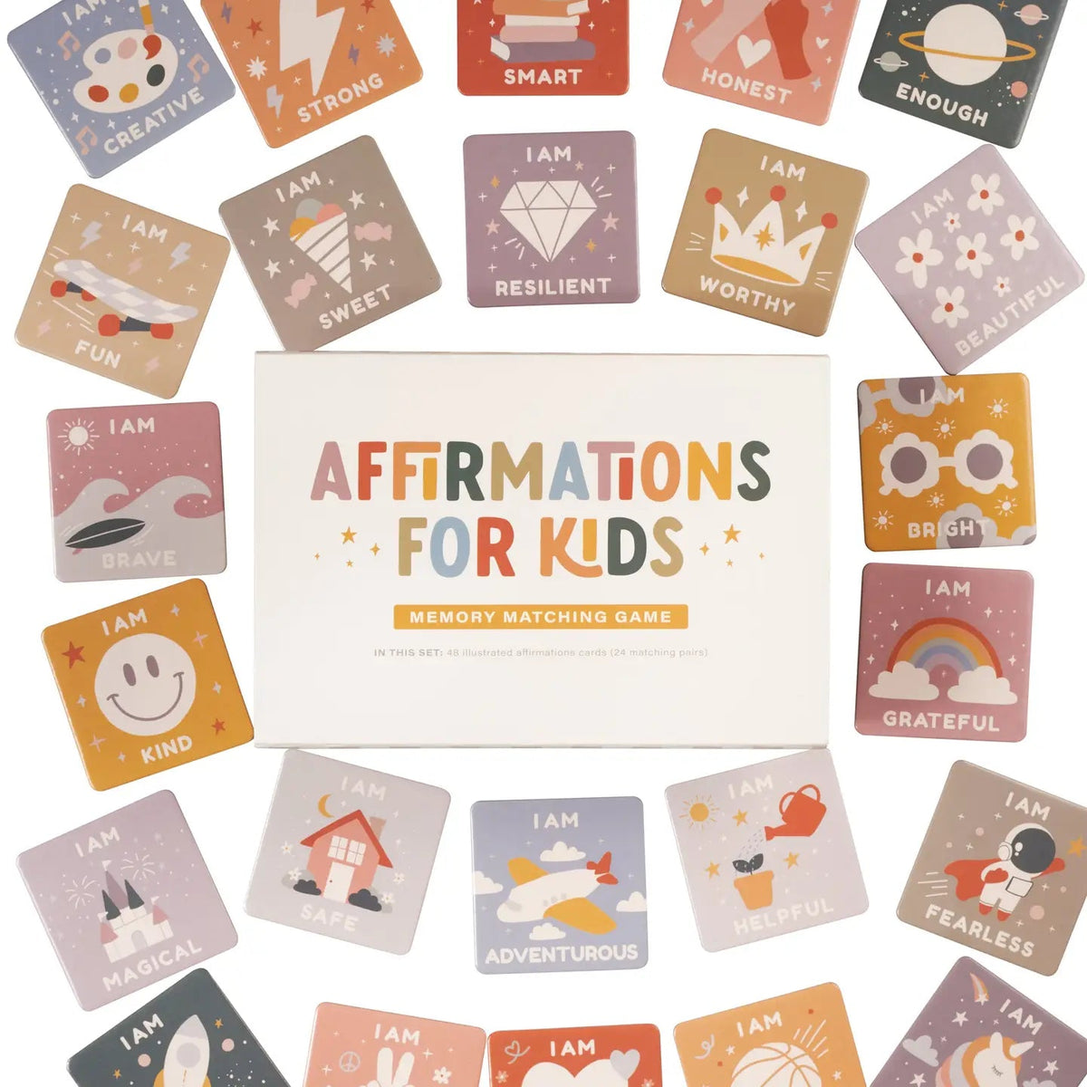 Cherrypick Affirmations For Kids Memory Matching Game – Princess and ...