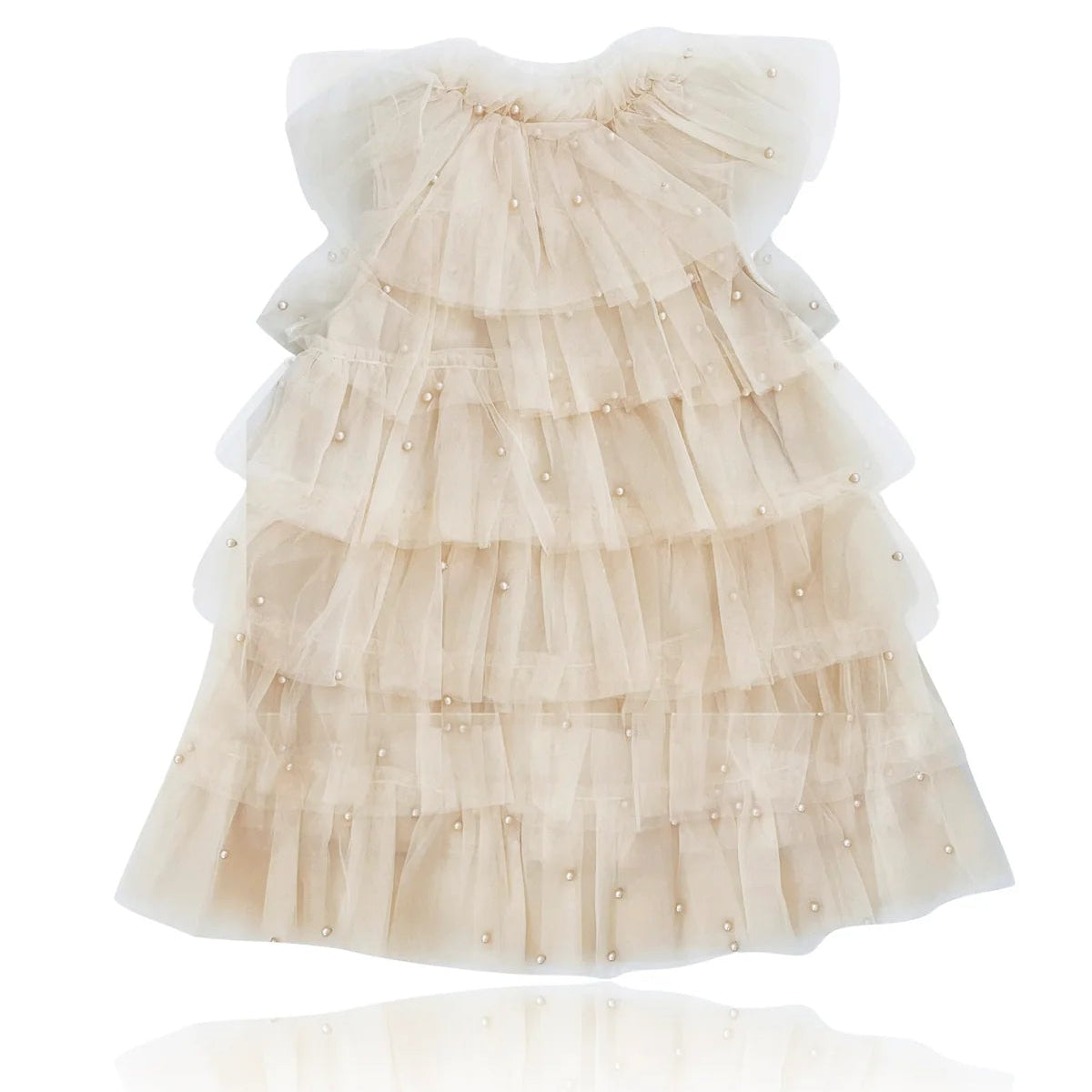 DOLLY Pearl Tutully Tiered Tulle Dress Cream – Princess and the Pea ...