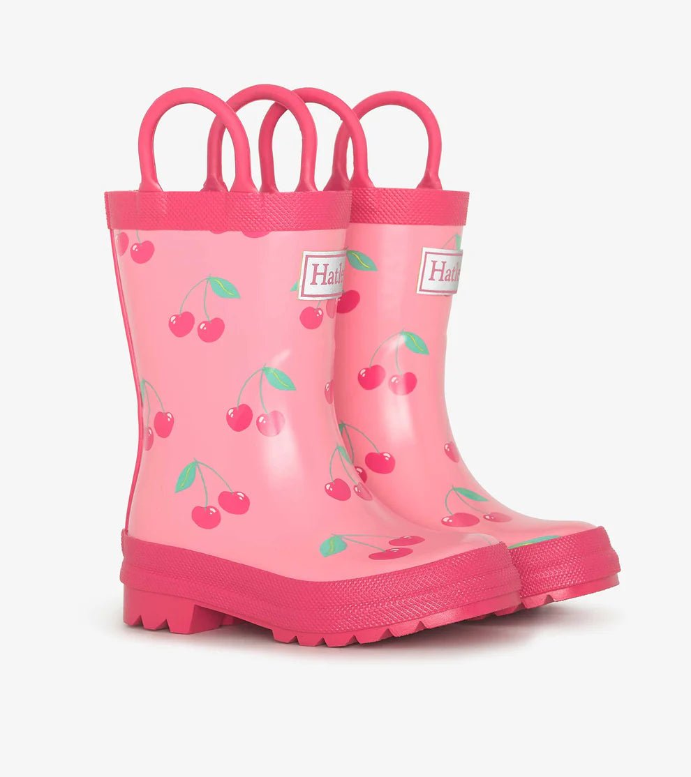 Hatley Girls Cherries Rain Boots with Handles – Princess and the Pea ...