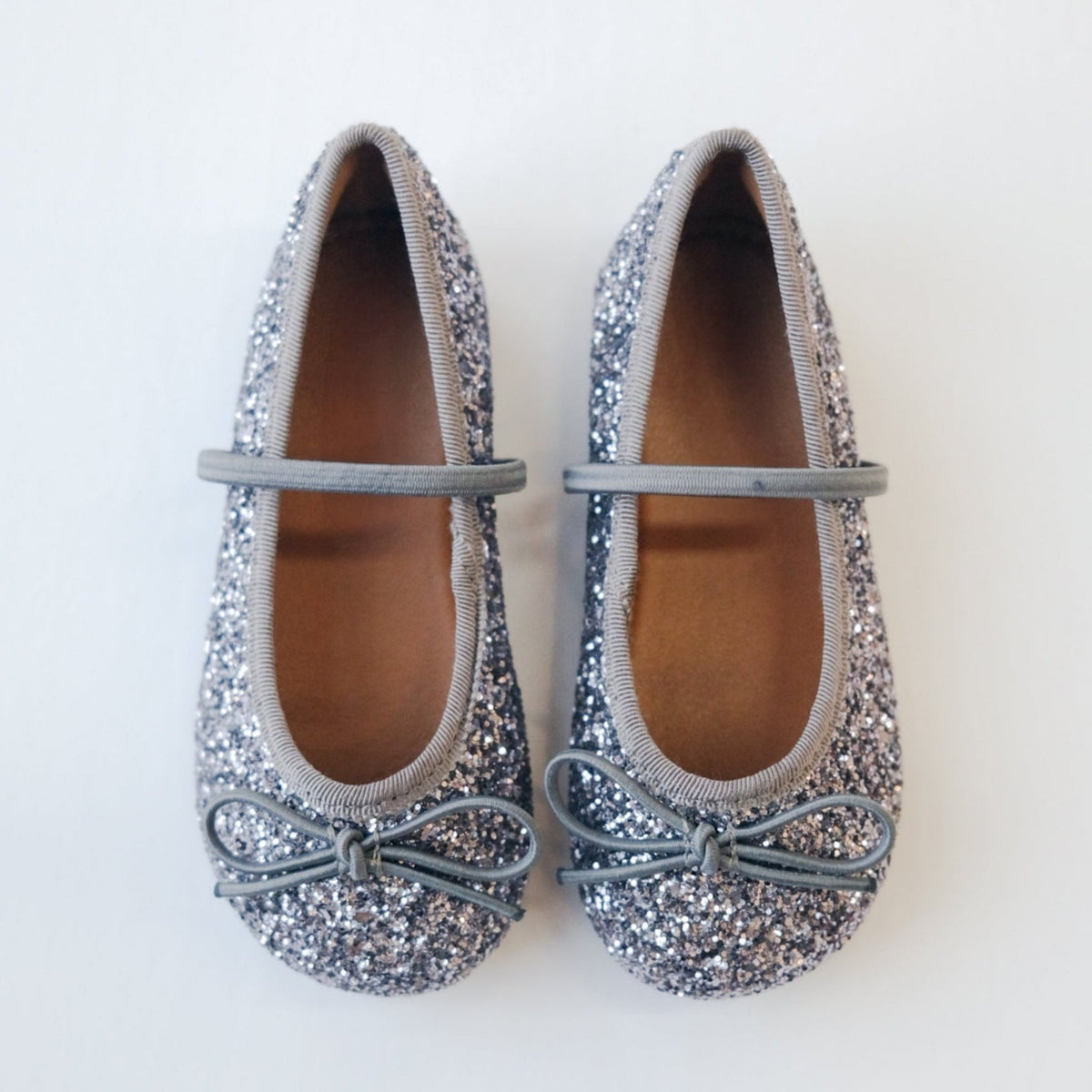 Sparkling Ballet Mary Jane - Gray – Princess and the Pea Boutique